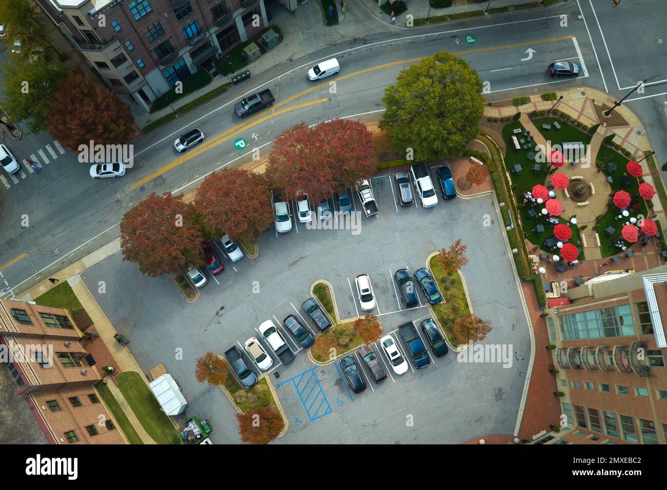Vehicles and vehicles traffic to the high rise building complex hi-res ...