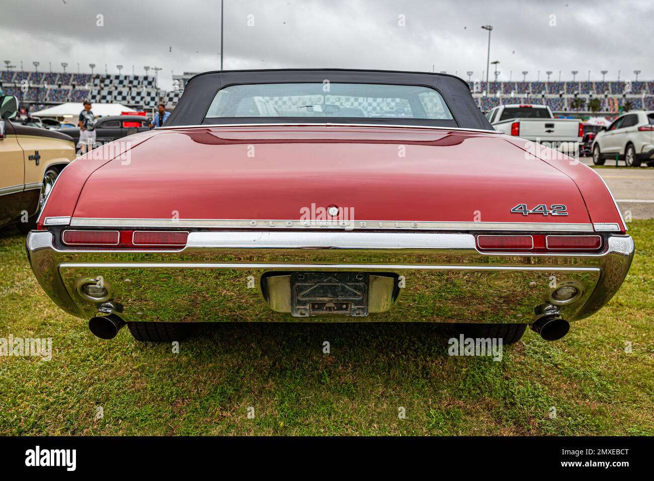 Daytona Beach, FL - November 26, 2022: Low perspective rear view of a ...