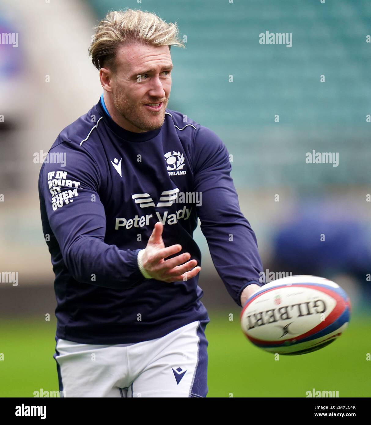 Scotland's Stuart Hogg during a Captains Run at Twickenham Stadium ...