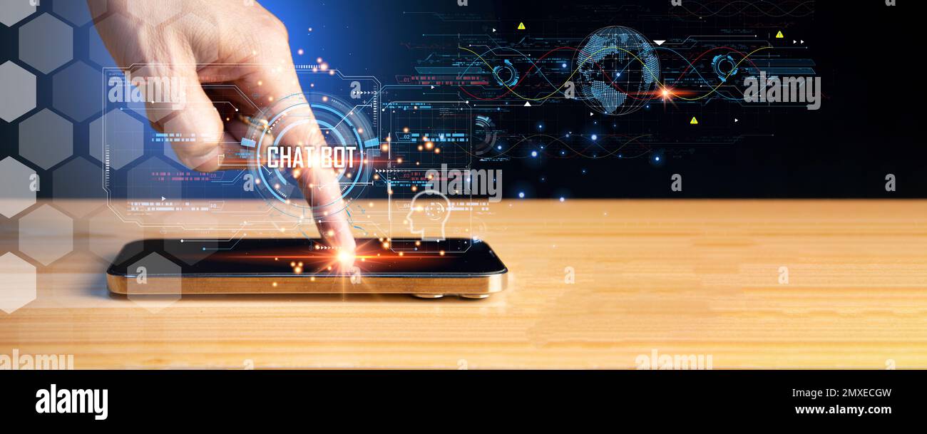 The concept of using artificial intelligence to be able to talk and ...