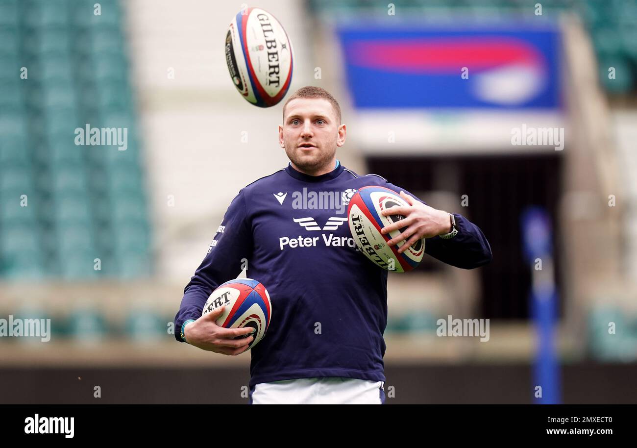 Scotland's Finn Russell juggles balls during a Captains Run at ...
