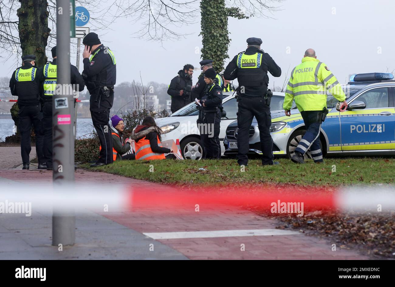 Hamburg, Germany. 03rd Feb, 2023. Activists of the climate protection ...