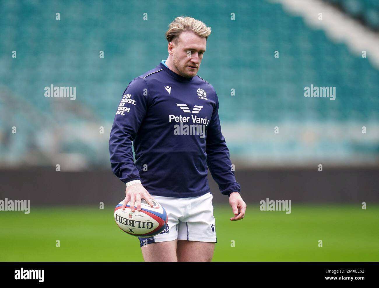 Scotland's Stuart Hogg during a Captains Run at Twickenham Stadium ...