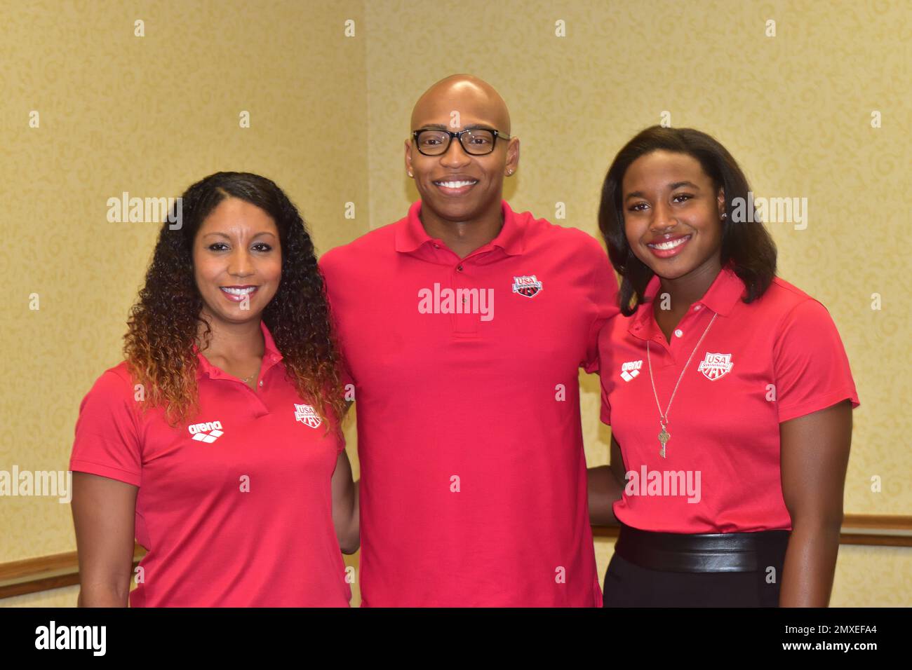 Team USA Swimming's Maritza Correia, Cullen Jones and Simone Manuel is ...
