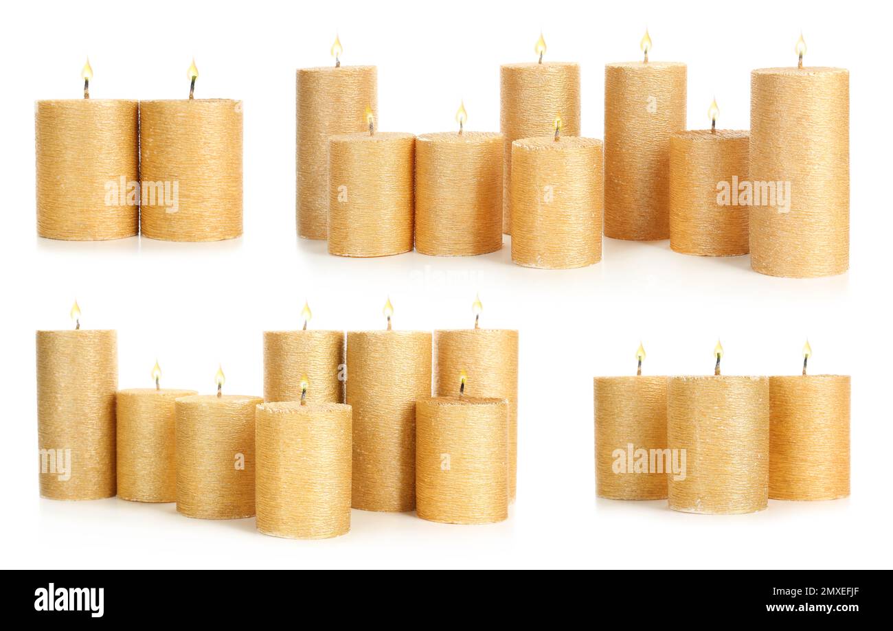 Gold candles hi-res stock photography and images - Alamy