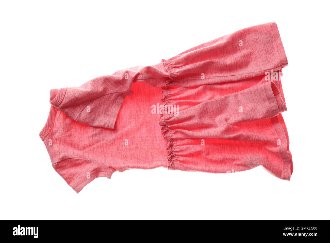 Rumpled pink dress isolated on white. Messy clothes Stock Photo - Alamy