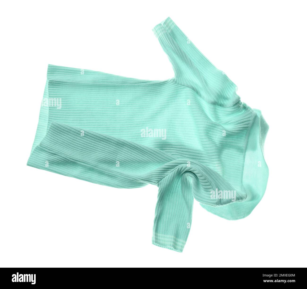 Rumpled blue shirt isolated on white. Messy clothes Stock Photo - Alamy