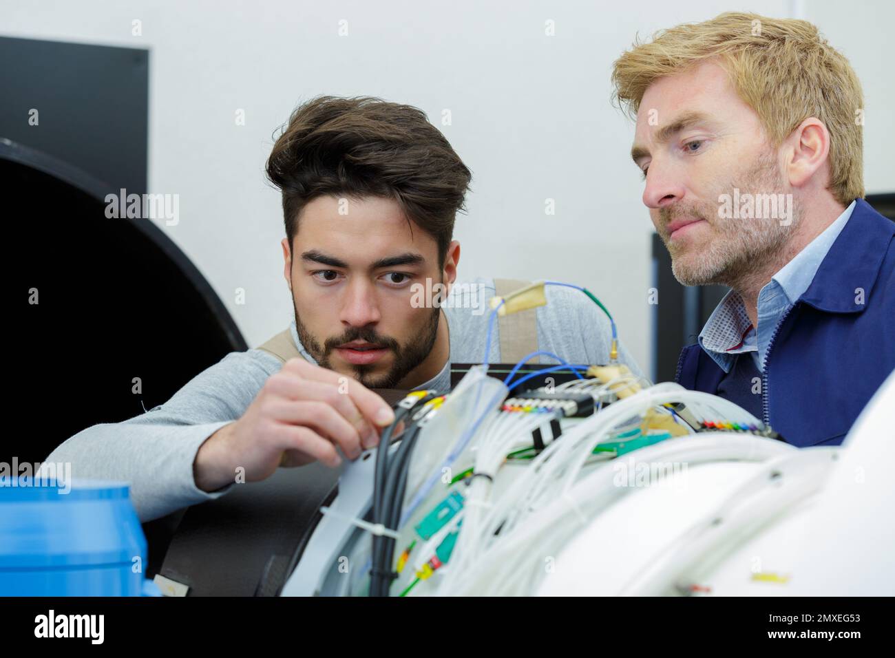 picture of electrical wiring engineer at work Stock Photo - Alamy