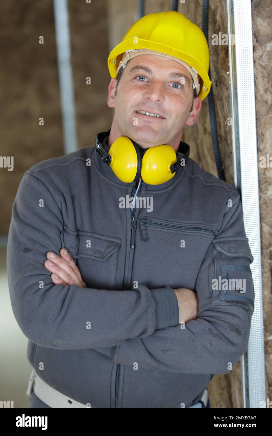 Engineer beard wearing work helmet hi-res stock photography and images ...