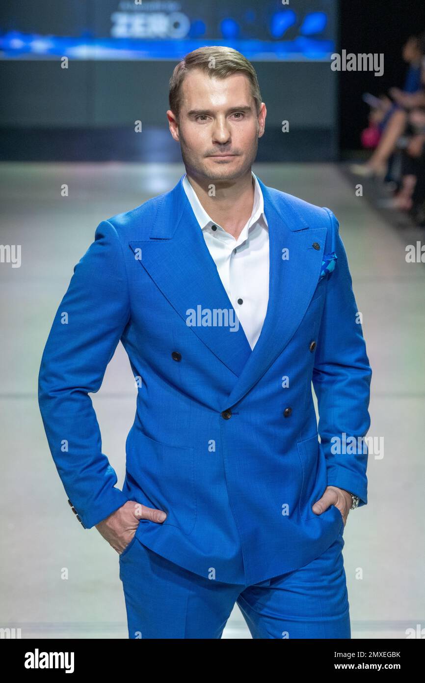 Dr. Bradley Schaeffer walks the runway wearing Don Morphy during the ...