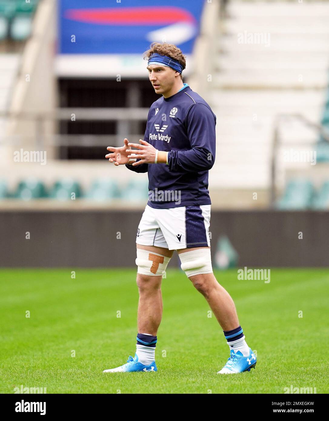 Scotland's Jamie Ritchie during a Captains Run at Twickenham Stadium ...