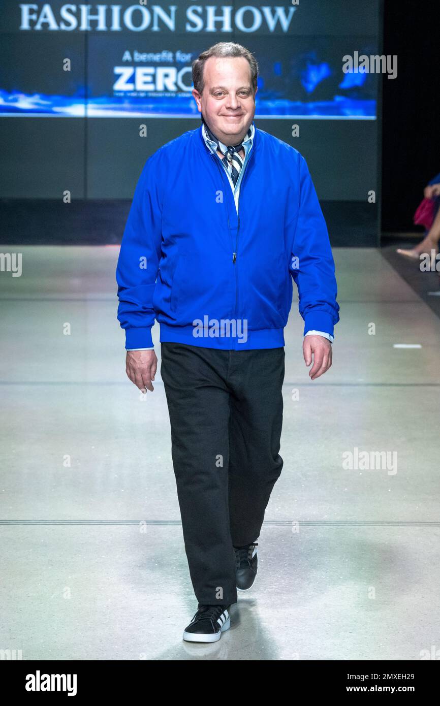Dr. Evan Goldfischer walks the runway wearing Topman during the Seventh ...