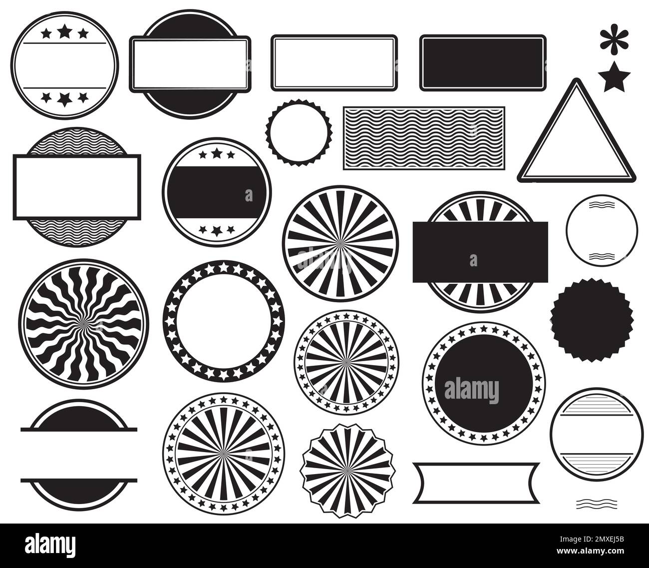 Big set of vector templates for rubber stamps for your design Stock ...