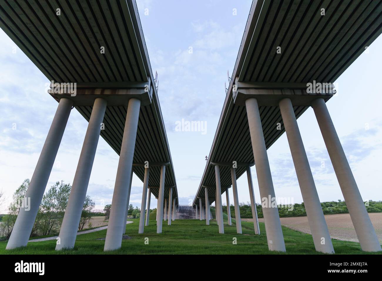 Hungarian M6 highway with tunel at evening Stock Photo - Alamy