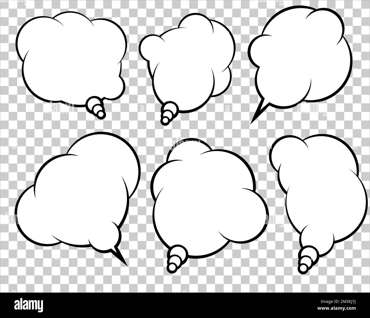 Set of comic style speech bubbles for your design. Vector illustration ...