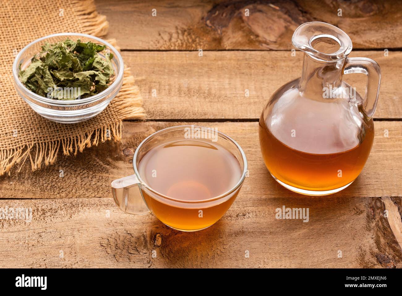 Infusion of dried nettle leaves - Urtica Stock Photo - Alamy