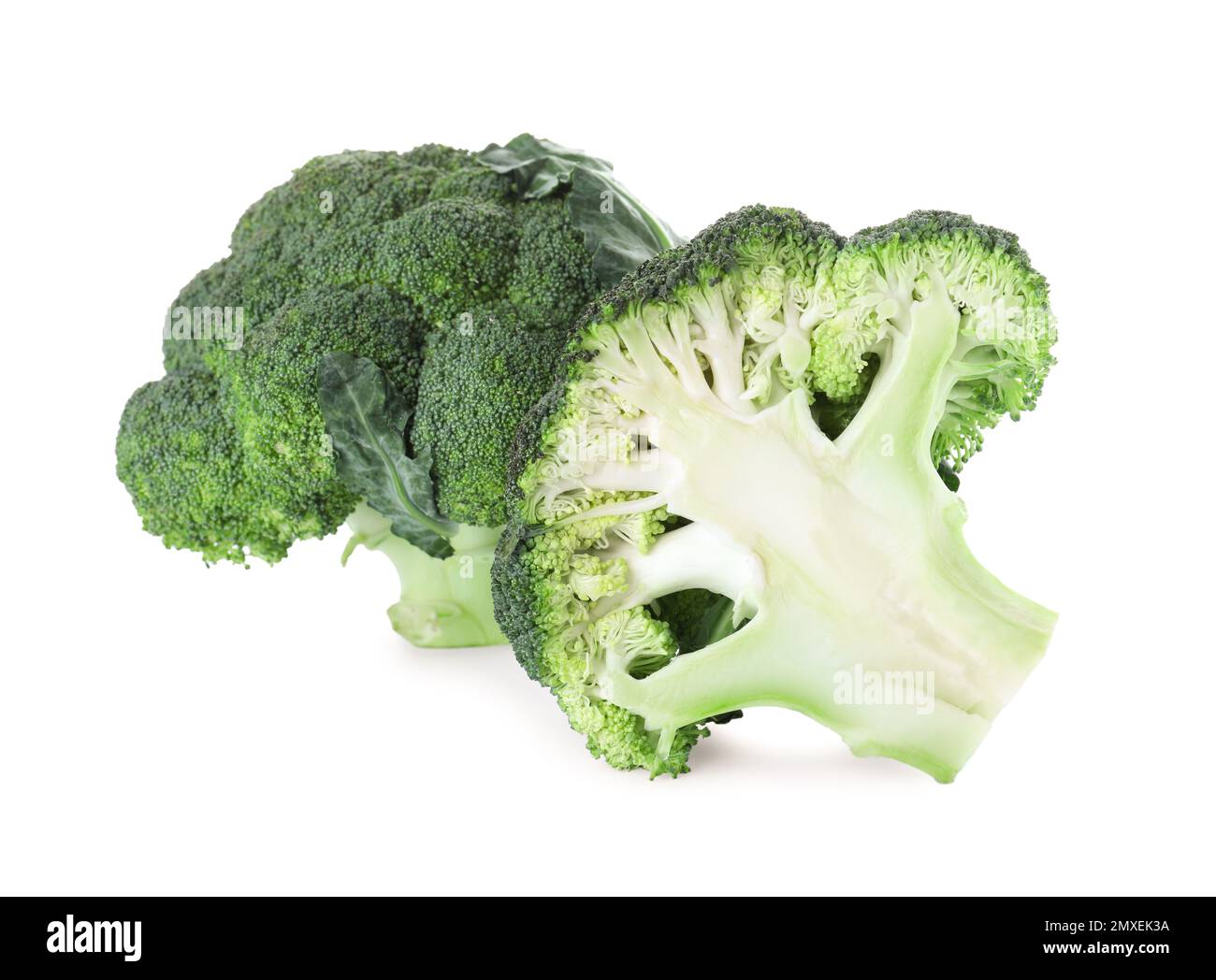 Fresh green broccoli isolated on white. Organic food Stock Photo - Alamy
