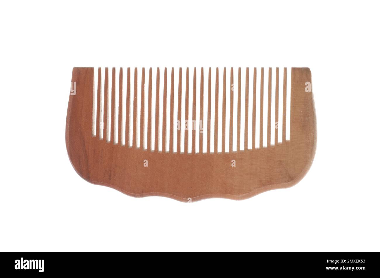 New wooden hair comb isolated on white, top view Stock Photo - Alamy
