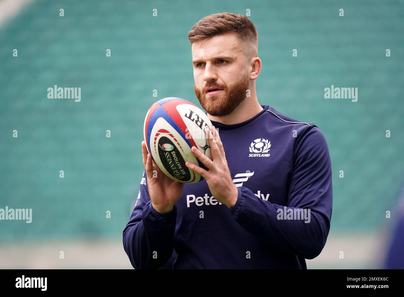Scotland's Luke Crosbie during a Captains Run at Twickenham Stadium ...
