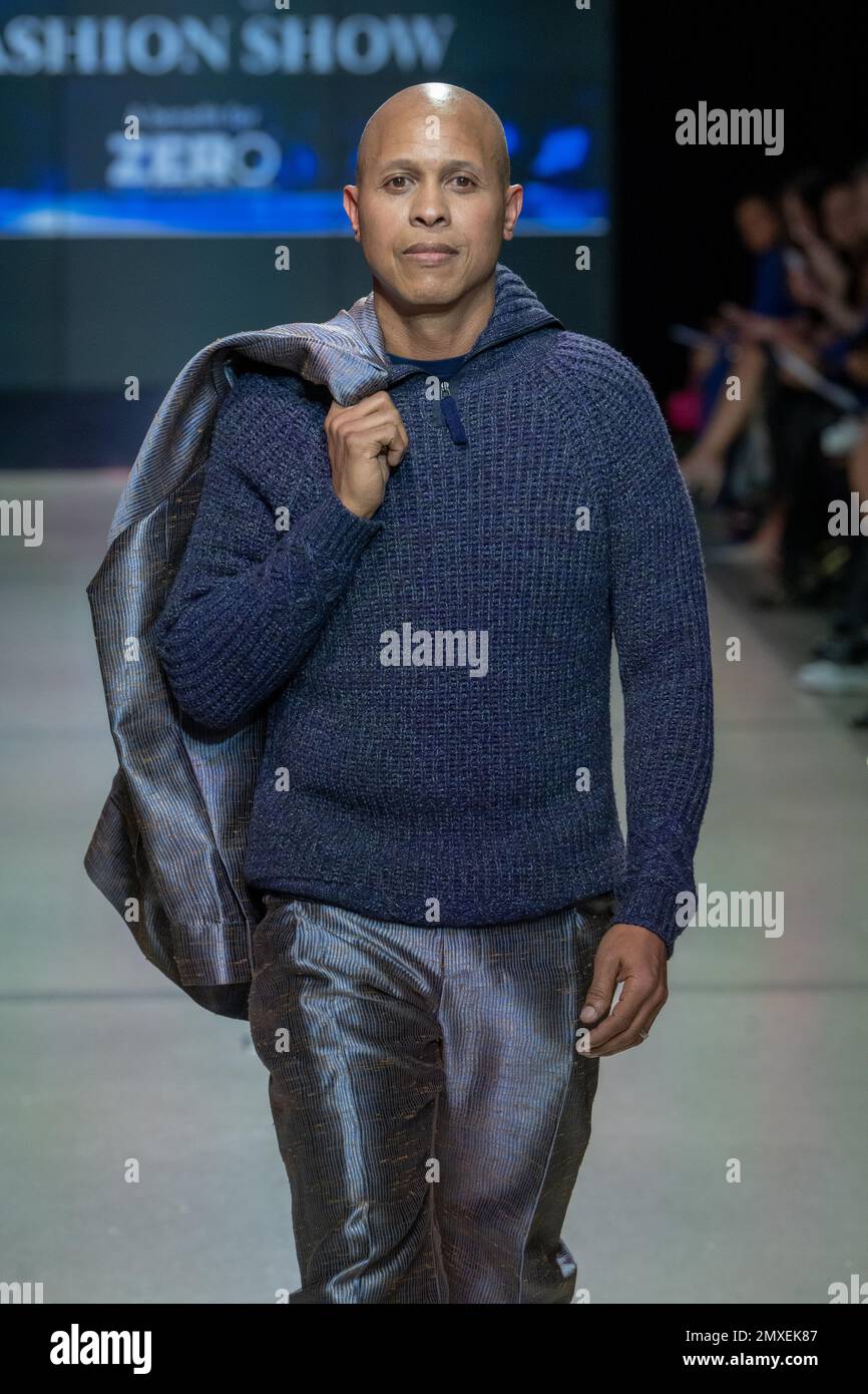 Richard Thomas walks the runway wearing Son Jung Won during the Seventh ...