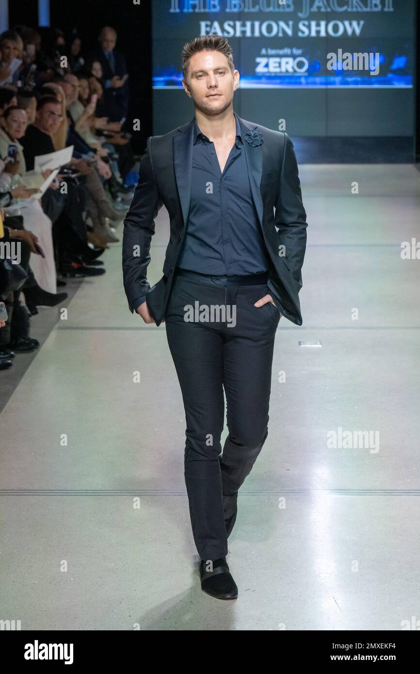 Don Hood walks the runway wearing Ari during the Seventh Annual Blue ...