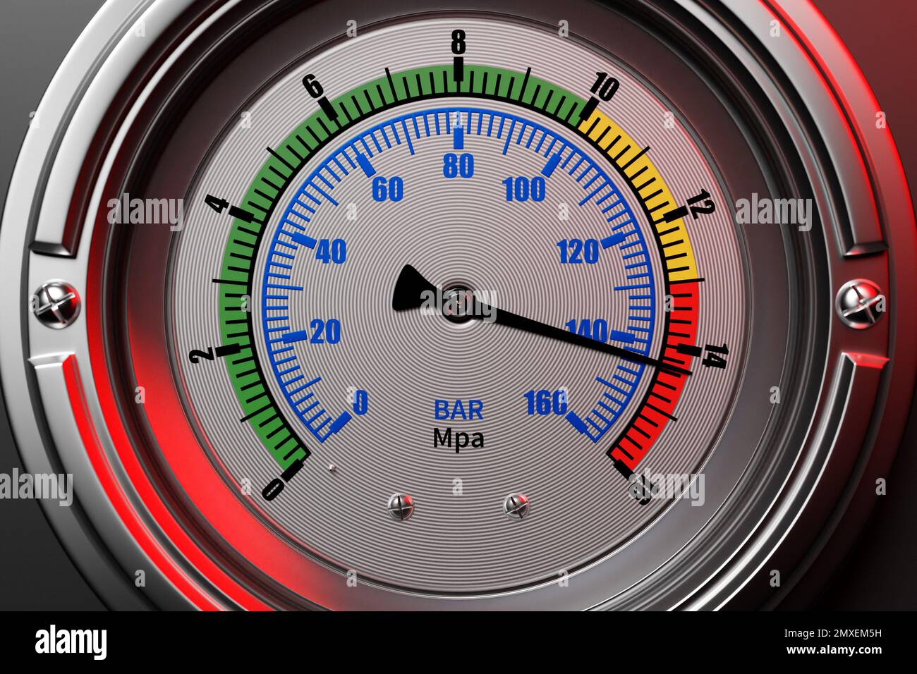 Round temperature gauge isolated on a white background. Circular ...