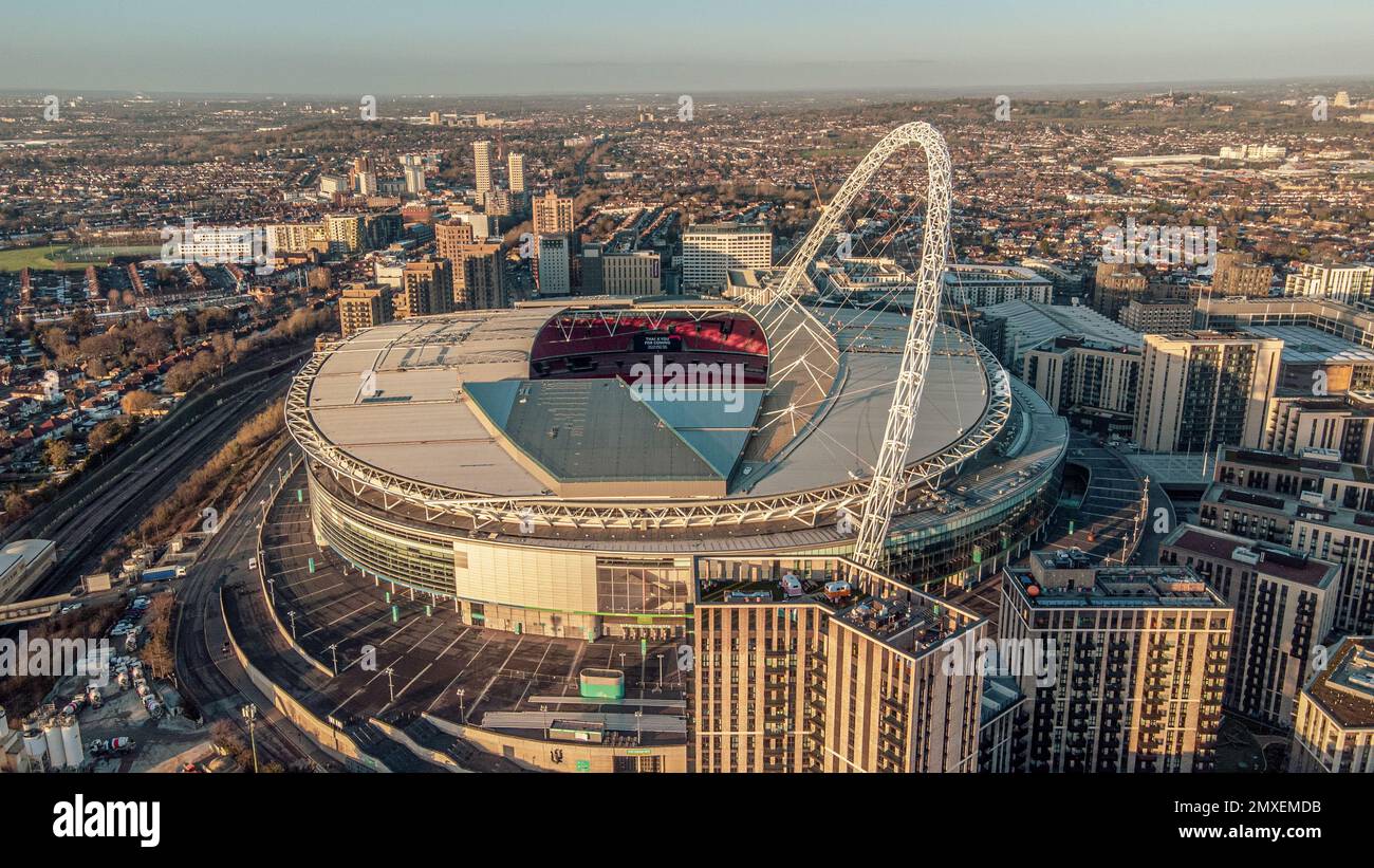 An aerial view wembley stadium hi-res stock photography and images - Alamy
