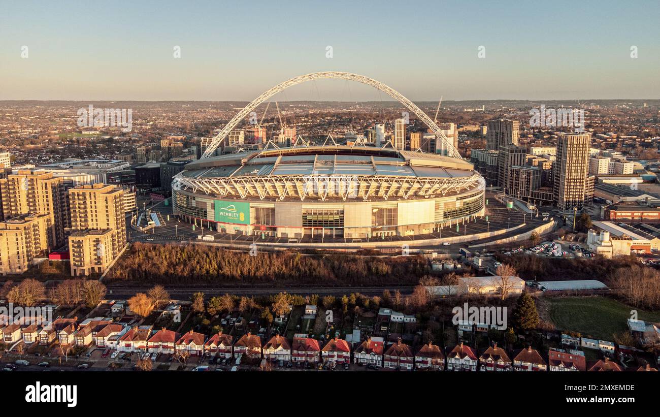 Aerial view of wembley stadium hi-res stock photography and images - Alamy