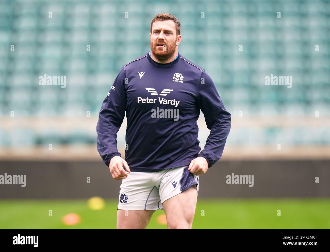 Scotland's Simon Berghan during a Captains Run at Twickenham Stadium ...