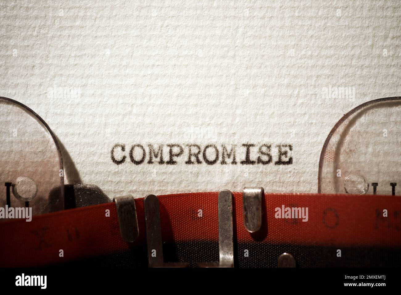 Compromise word written with a typewriter Stock Photo - Alamy