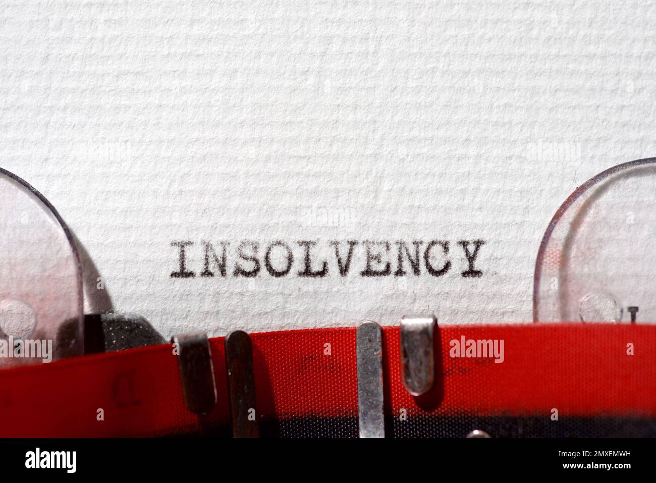 Insolvency word written with a typewriter Stock Photo - Alamy