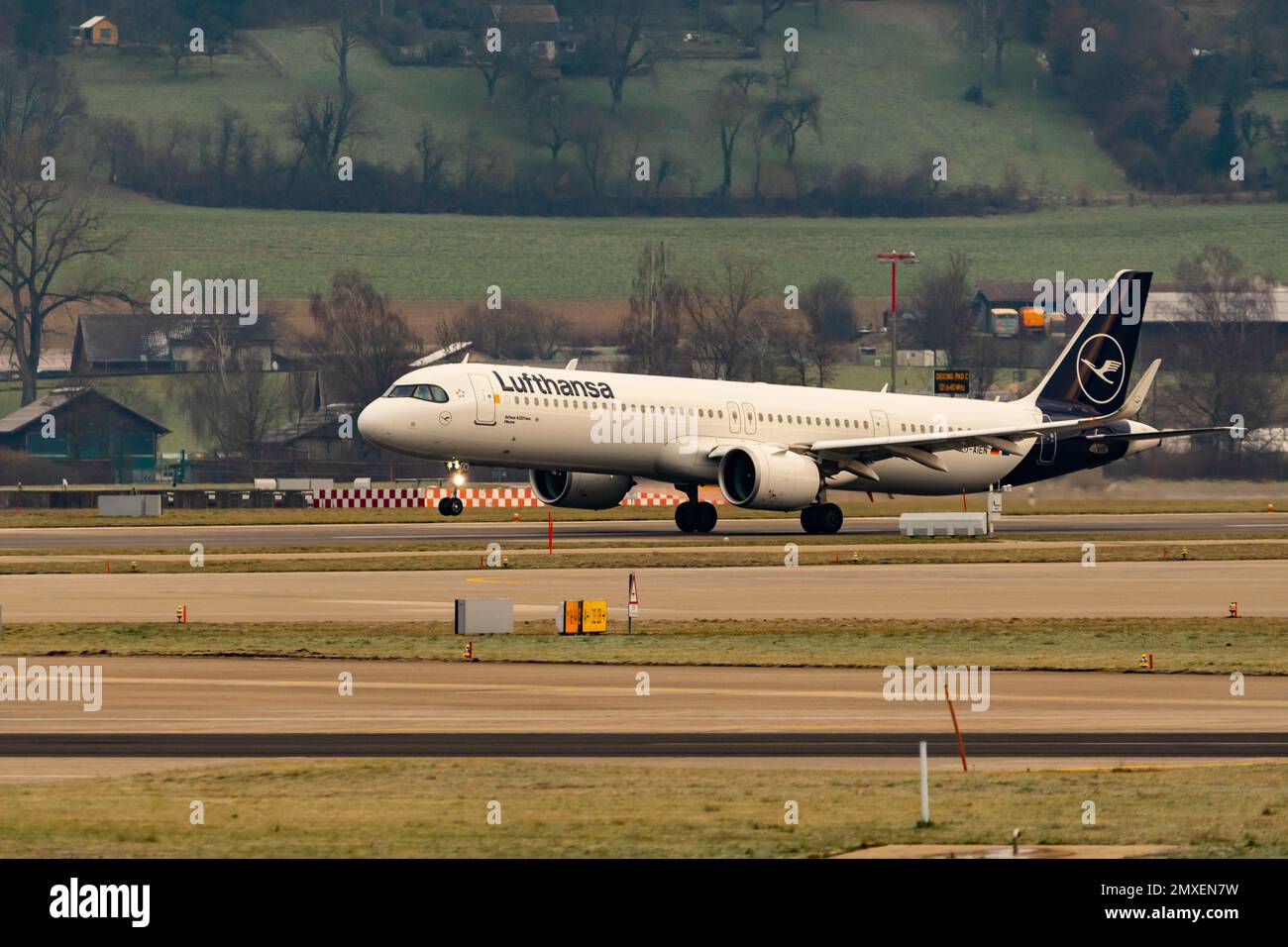 Zurich, Switzerland, January 20, 2023 Lufthansa Airbus A321-271NX Neo ...
