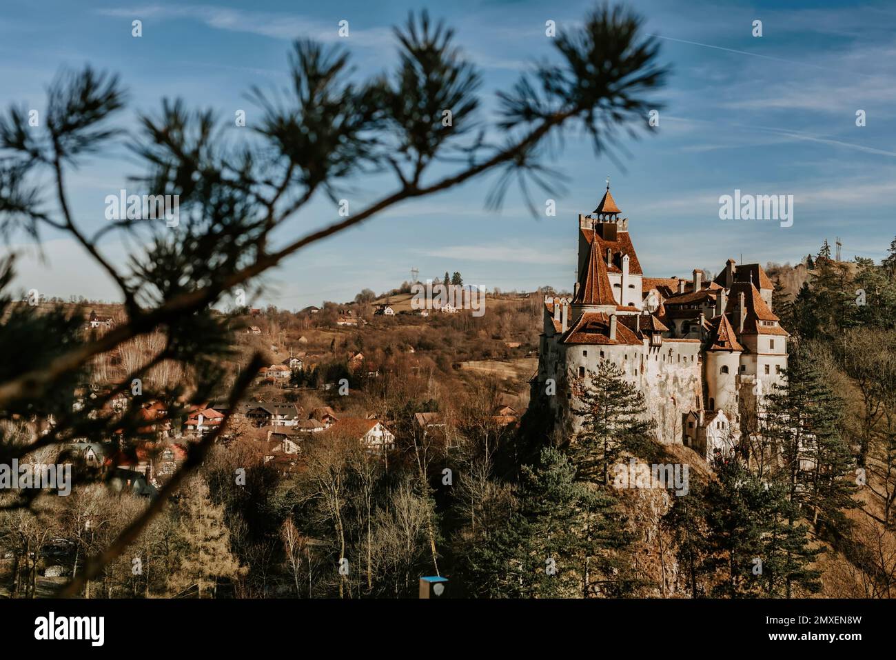 Gothic Count Dracula Bran Castle in Romania Stock Photo - Alamy