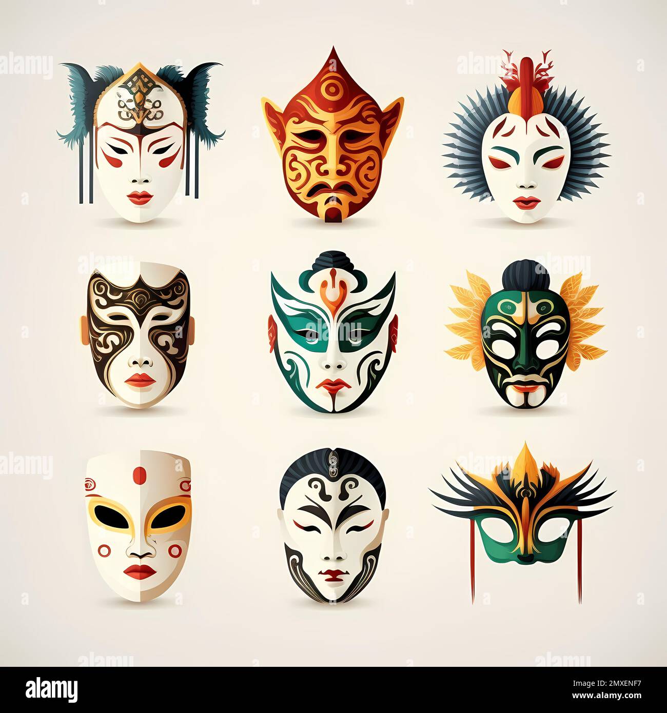 Chinese Masks 1 Stock Photo - Alamy