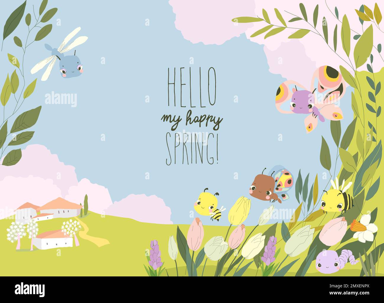 Mimosa plants Stock Vector Images - Alamy