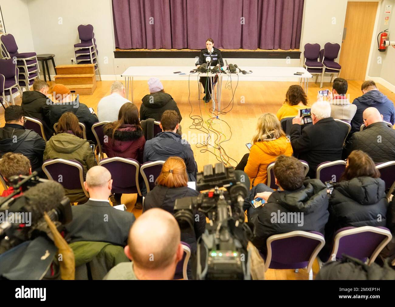 Lancashire Police Superintendent Sally Riley speaks to the media at St ...