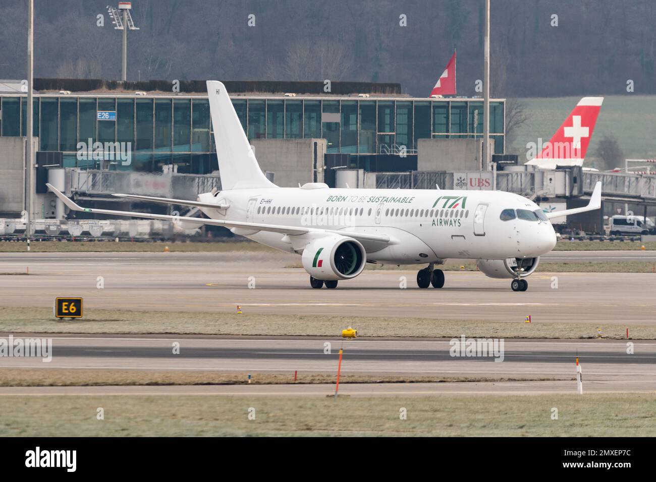 Zurich, Switzerland, January 20, 2023 ITA Airways Bombardier CS-300 or ...