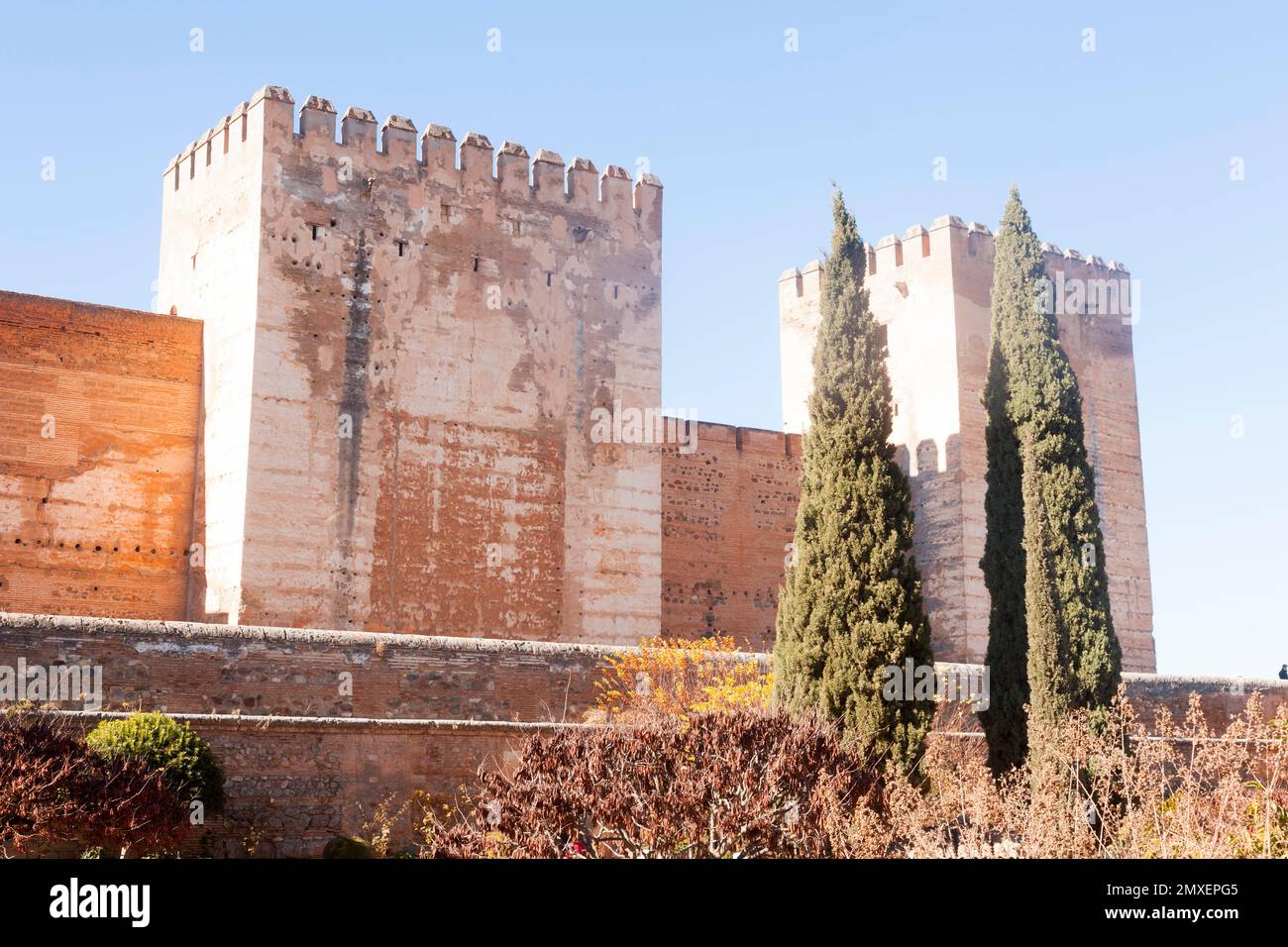 Granada, Spain-Jenuary 17, 2017: Many tourists visit La Alhambra in ...