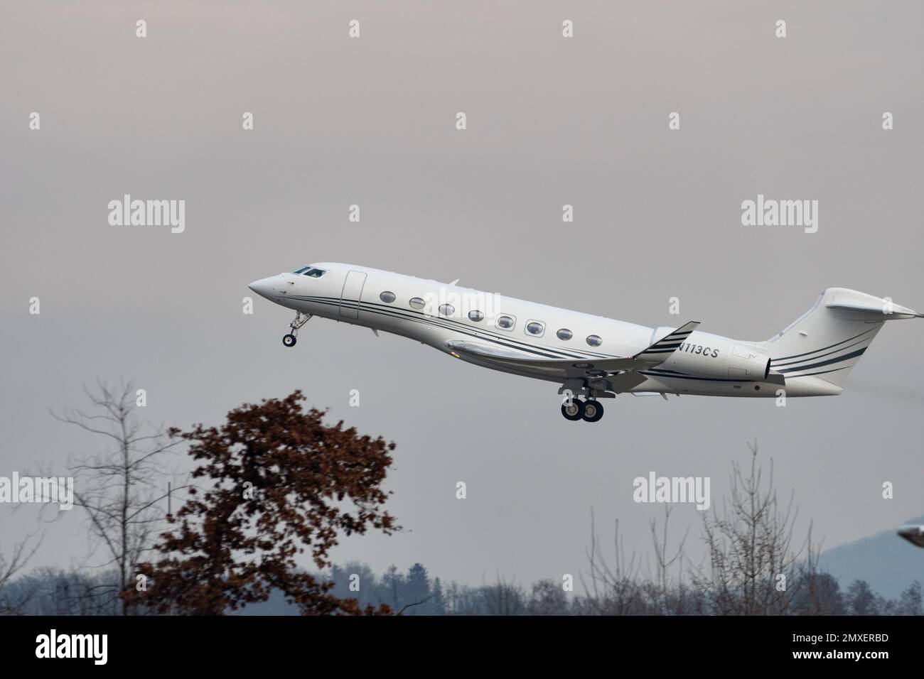 Zurich, Switzerland, January 20, 2023 Gulfstream G650-ER business ...