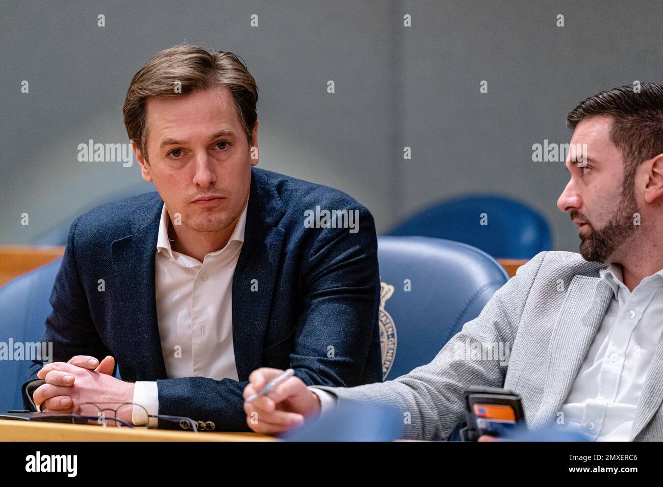 THE HAGUE, NETHERLANDS - JANUARY 24: Laurens Dassen of Volt, Stephan ...