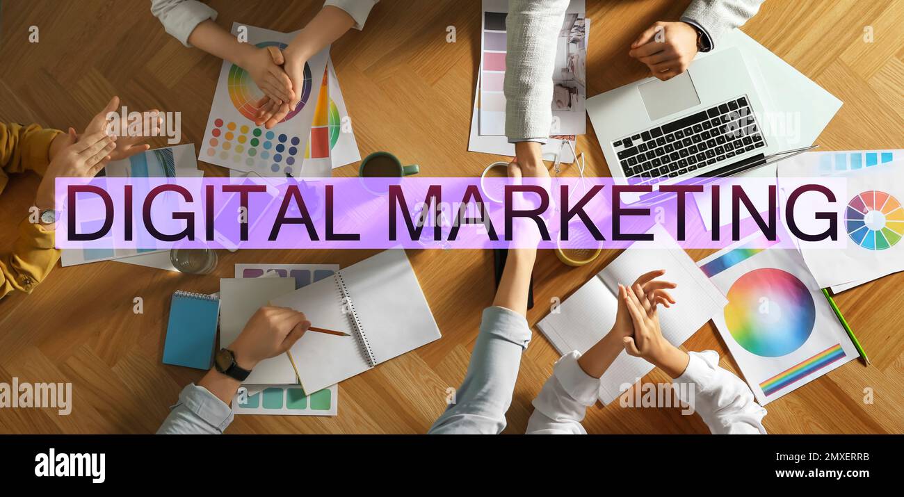 Top view creative marketing team hi-res stock photography and images ...