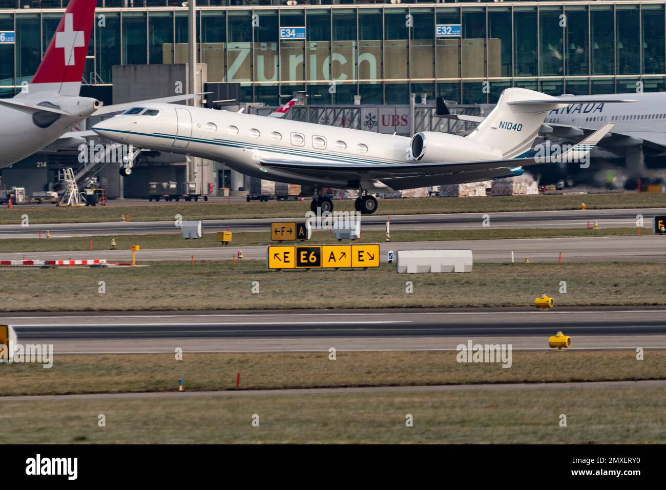 Zurich, Switzerland, January 20, 2023 Gulfstream G650 business aircraft ...