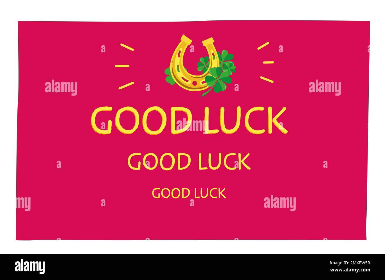 Good luck wish. Creative card with text Stock Photo - Alamy