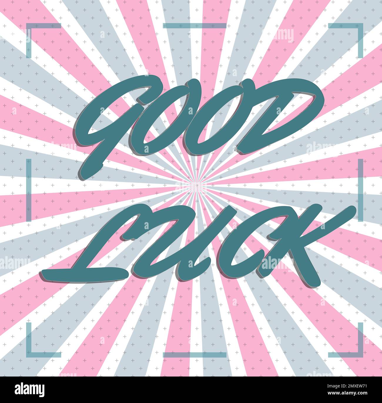 Good luck wish. Creative card with text Stock Photo - Alamy