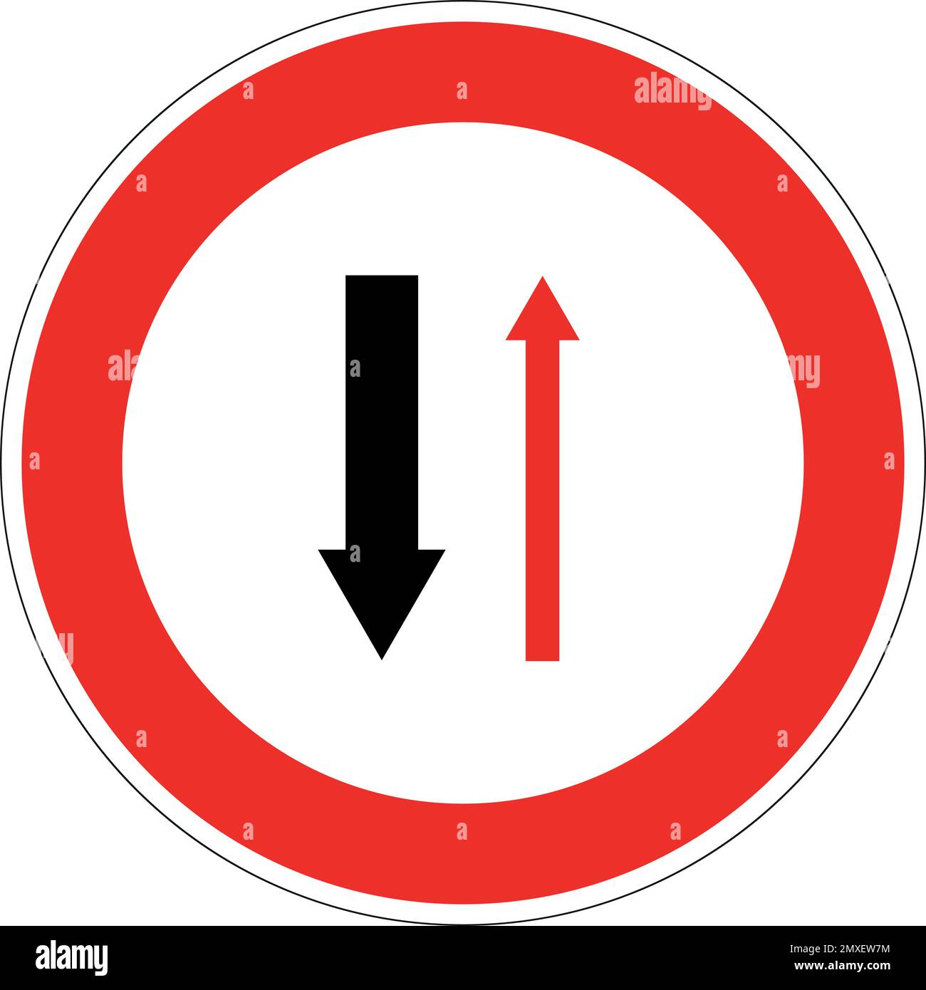 Yield to oncoming traffic sign Stock Vector Image & Art - Alamy