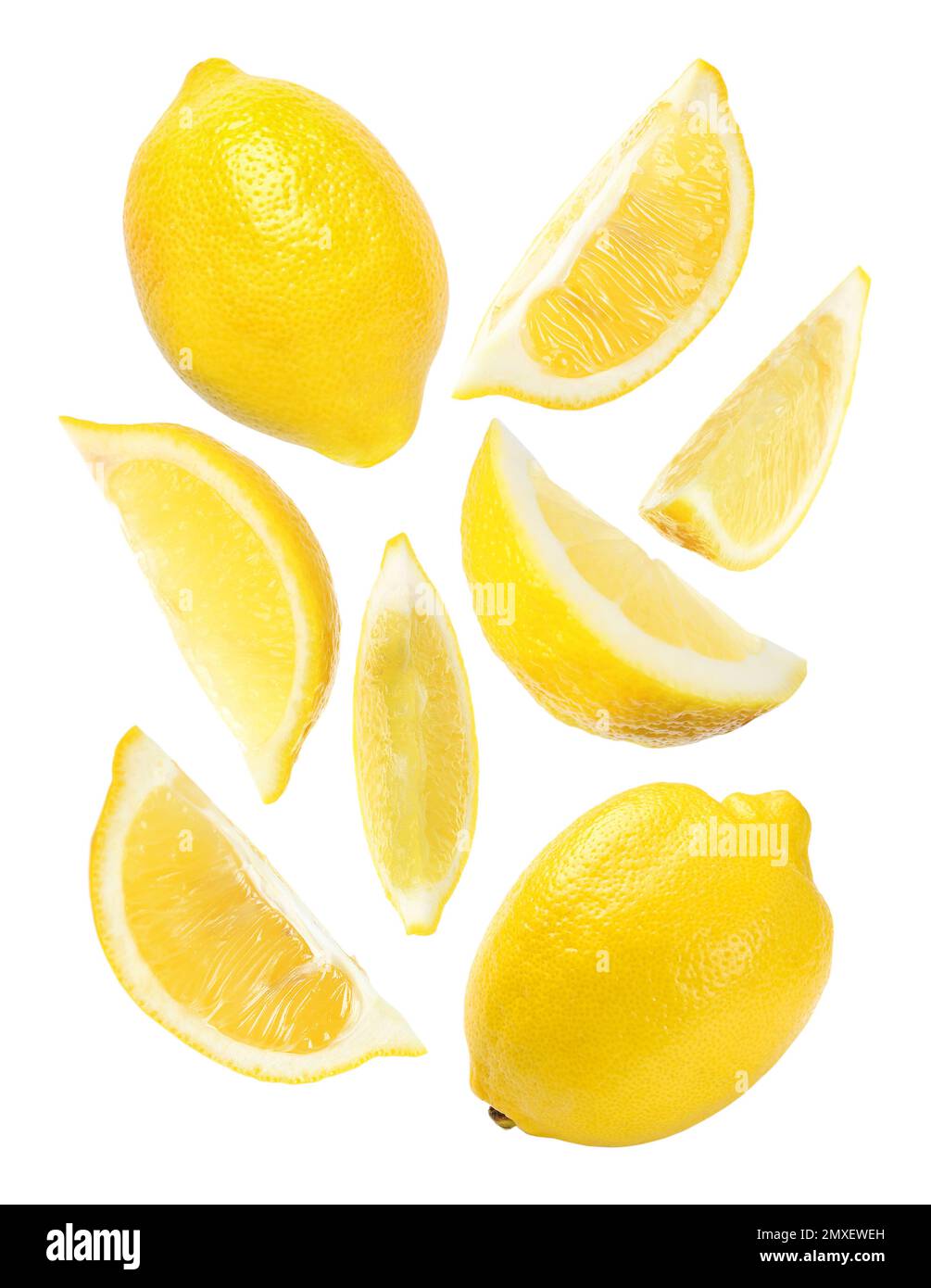 Isolated flying lemons falling hi-res stock photography and images - Alamy