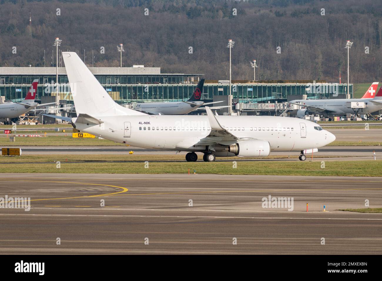 Zurich, Switzerland, January 20, 2023 Georgian airways Boeing 737-783 ...