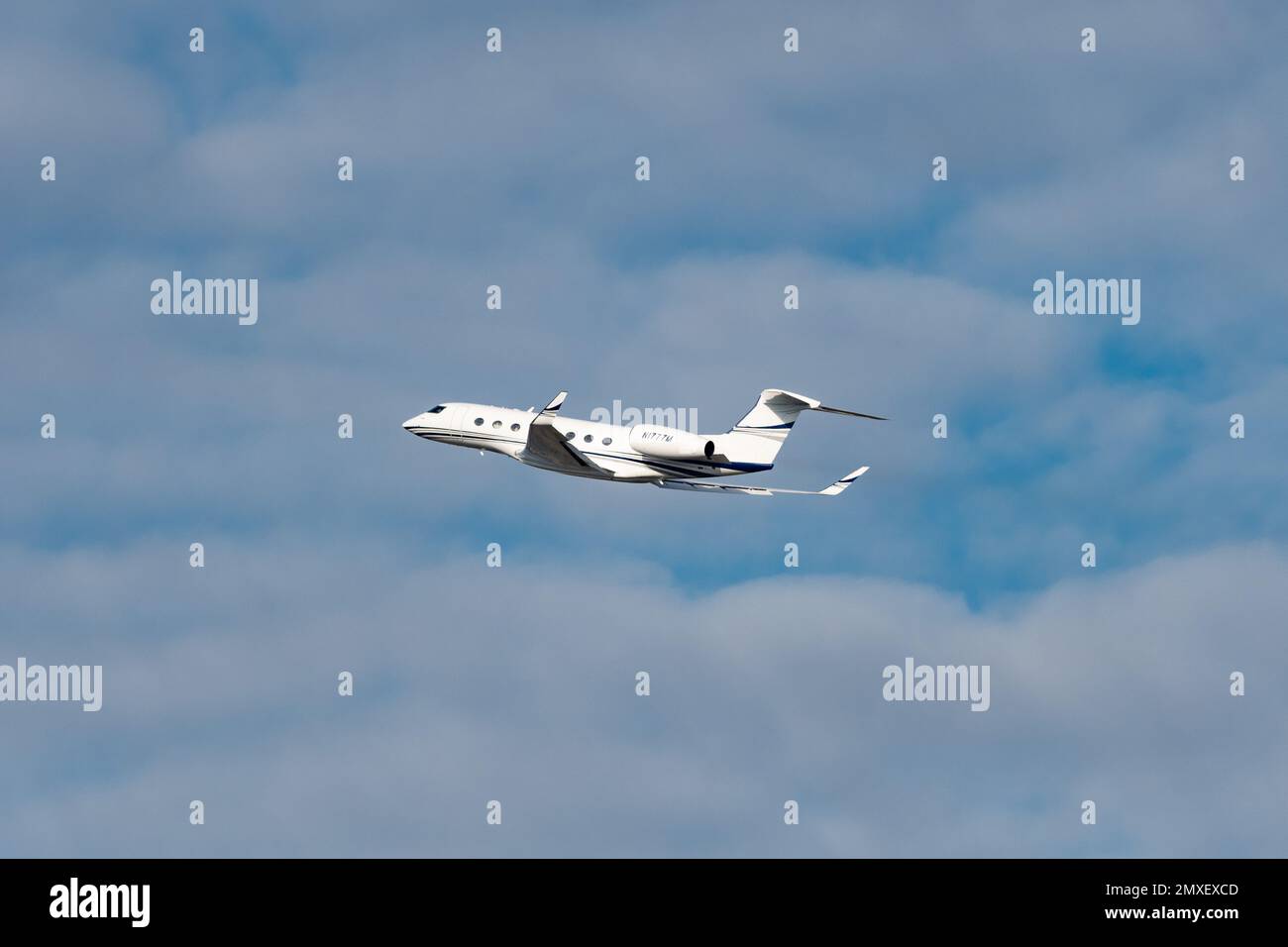Zurich, Switzerland, January 20, 2023 Gulfstream G650 business aircraft ...