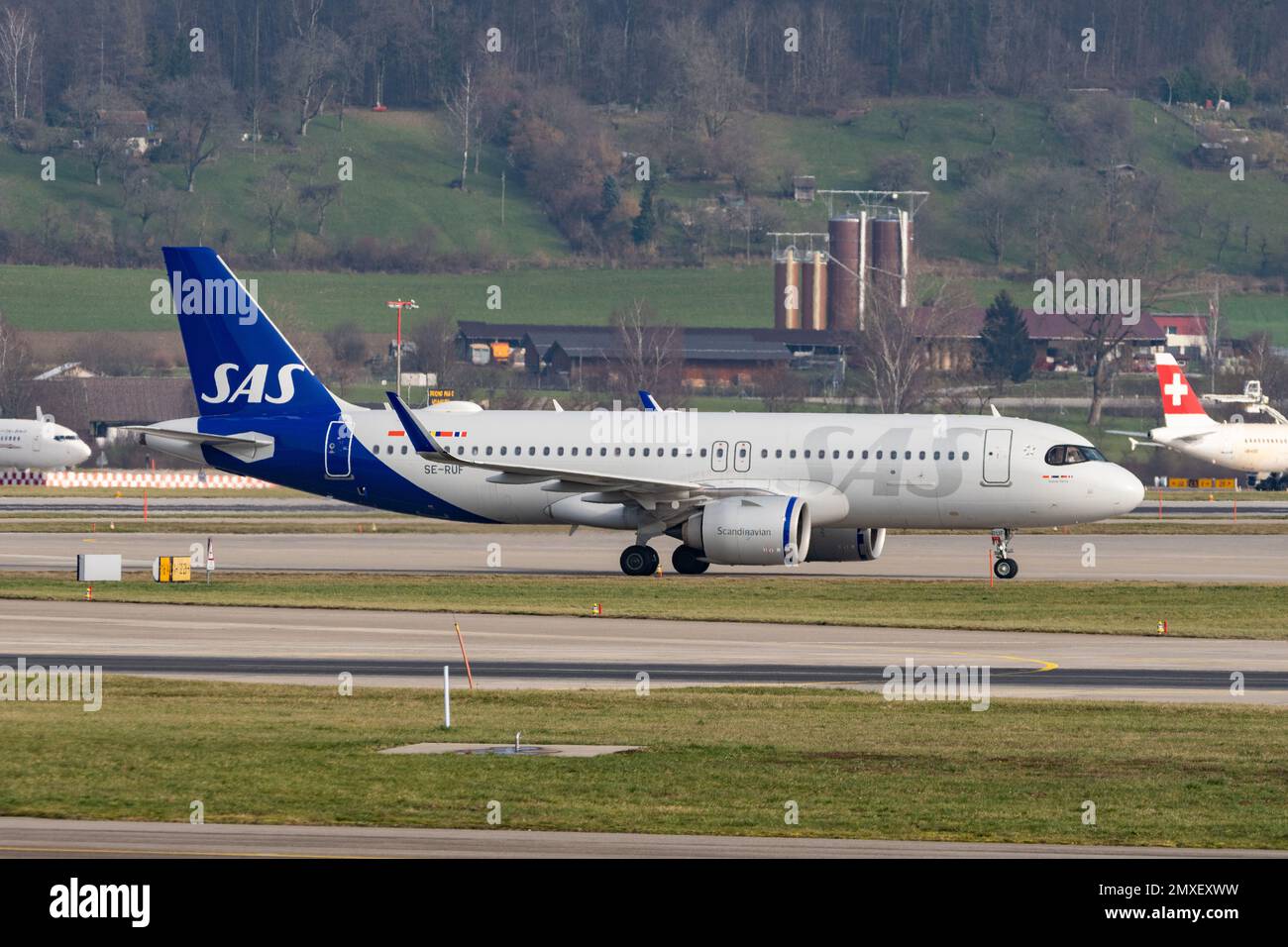 Zurich, Switzerland, January 20, 2023 SAS Scandinavian airlines Airbus ...