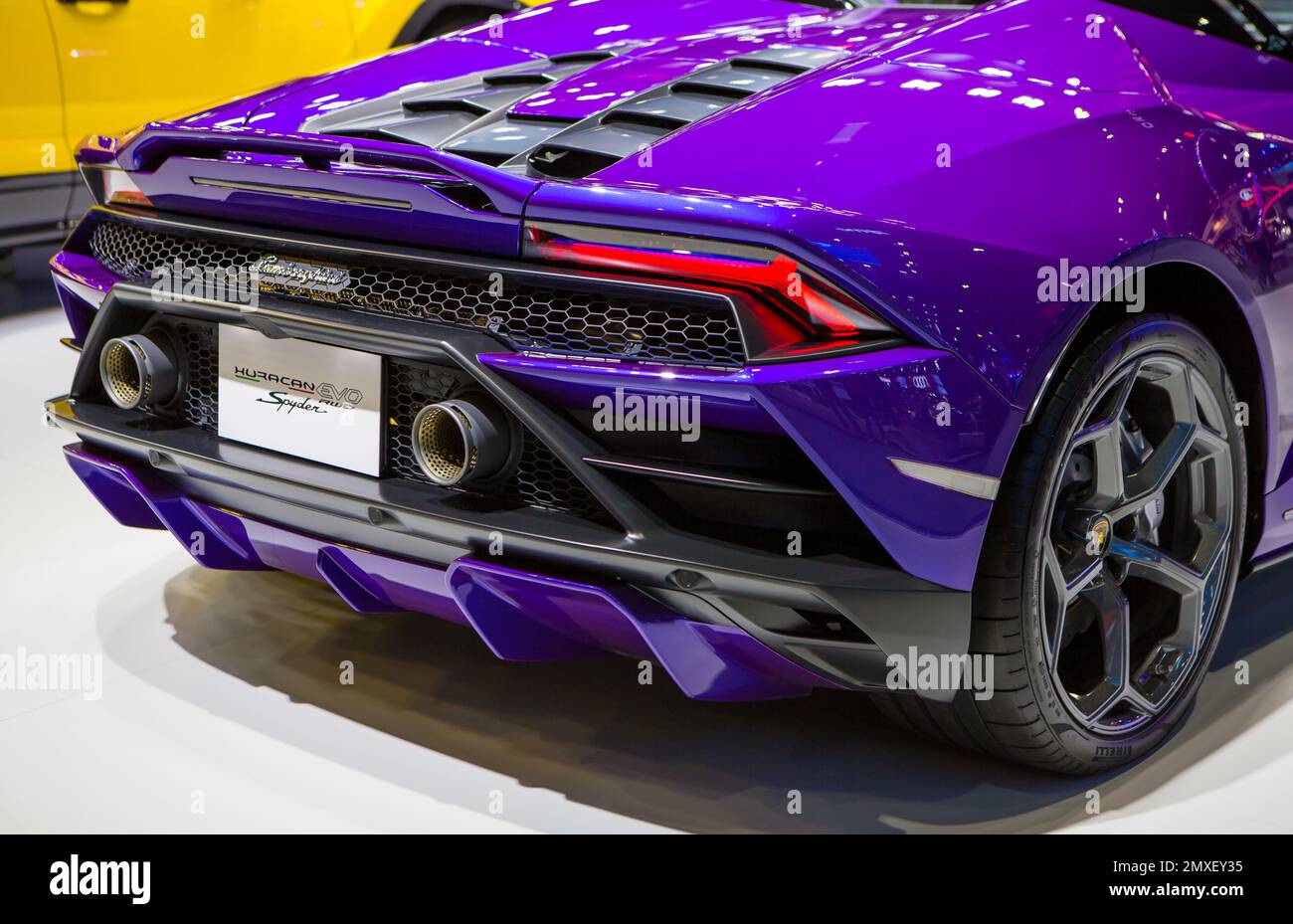 Bangkok, Thailand - December 7, 2022: Rear view of Lamborghini Huracan ...